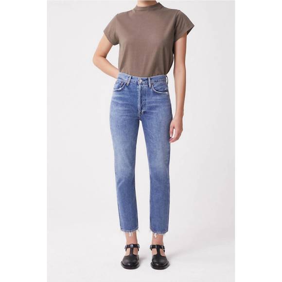 Agolde | Jeans | New Agolde Riley High Rise Straight Crop Jean In ...
